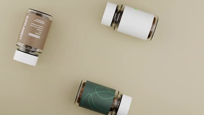 3d supplement animation 3d bottle model 3d serum 3d product explainer ...