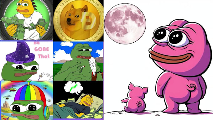 Design memes posts for meme coins, crypto meme arts, utility token ...