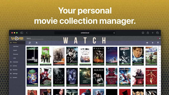 Installeer plex, jellyfin, radarr, sonarr, jellyseer, overseer en meer