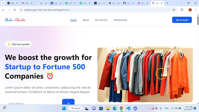 Build a responsive react landing page with tailwind css, swiperjs,and animation by Charles_ebuka ...