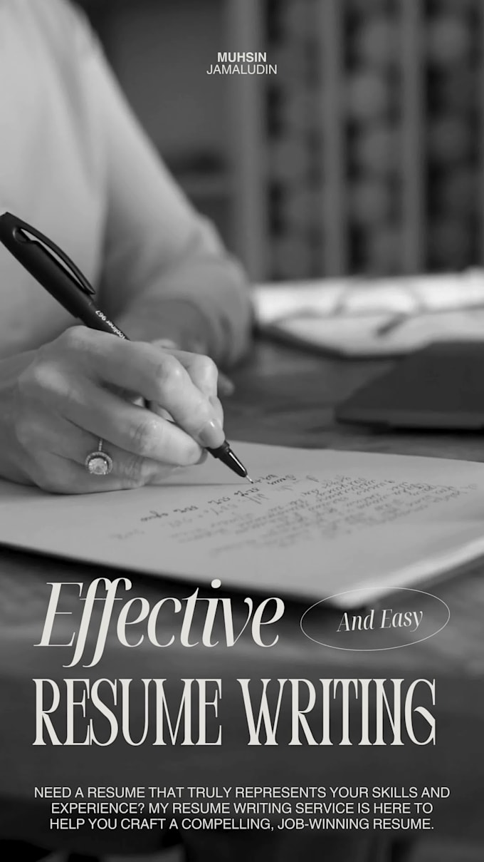 Write and format a professional resume for you by Muhsinjamaludin | Fiverr