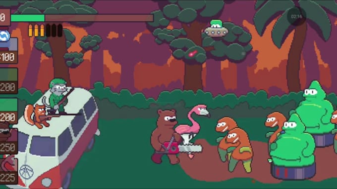 Create 8bit 16bit pixel art character background animation, sprite ...