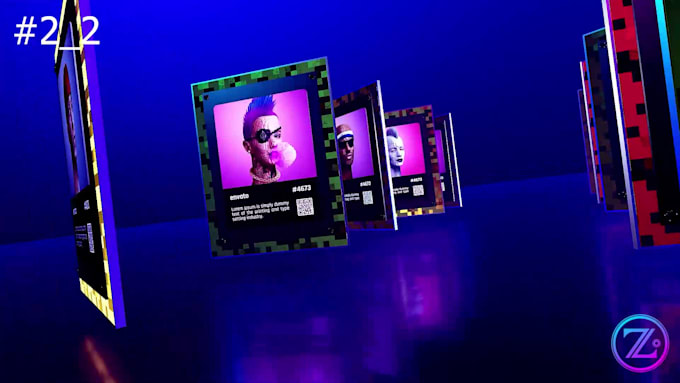 Create 3d nft promo, ads, trailer, intro video for nft collection by ...
