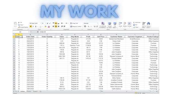 Organize data and do excel data formatting for you by Jawada01 | Fiverr