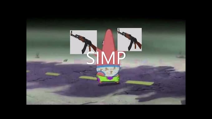 Edit a image with the word simp over it with ear raped music by Porbhub ...