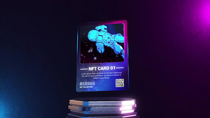 Create trading nft, crypto 3d nft card animation by Elnuracreator | Fiverr