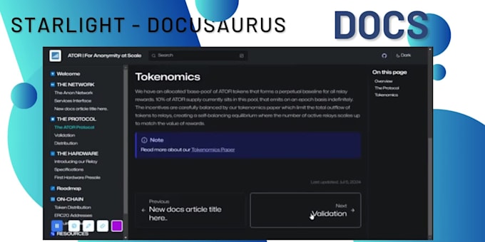 New documentation website astro starlight docusaurus by Creativitas | Fiverr