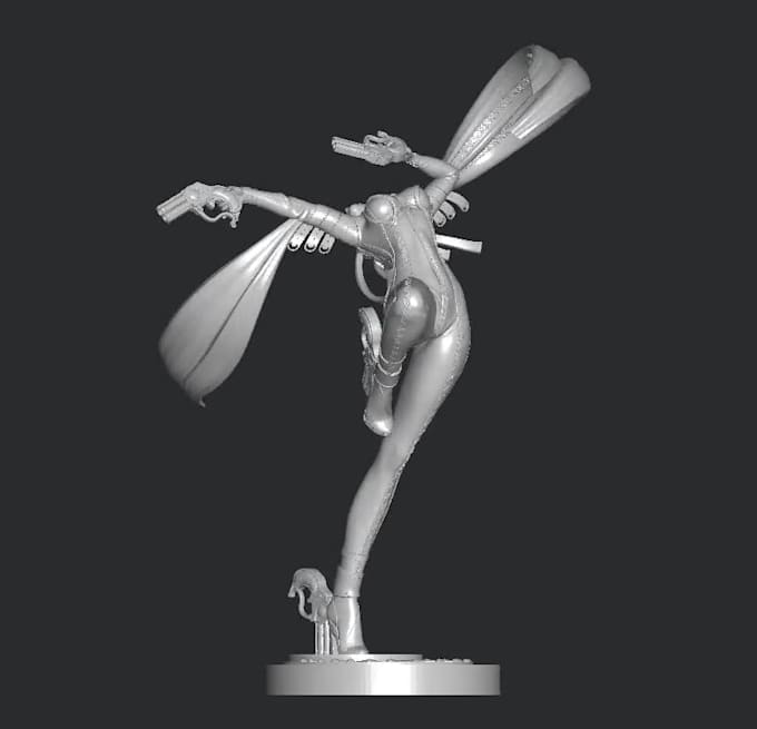 3d super hero bayonetta character, action figure, toy statues stl file 3d print by Bolamdek | Fiverr