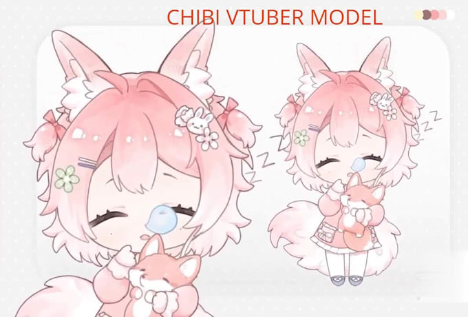 Chibi live2d, chibi character, chibi art, pngtuber, chibi sheet art for ...