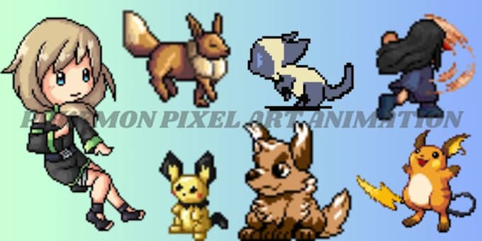 Make pixel animation pixel art character 2d sprite sheet for game arts ...