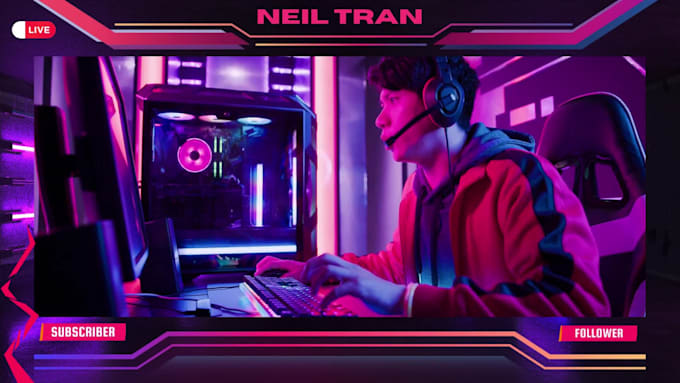 Custom twitch overlay, animated obs overlay, stream logo, kick streamer ...