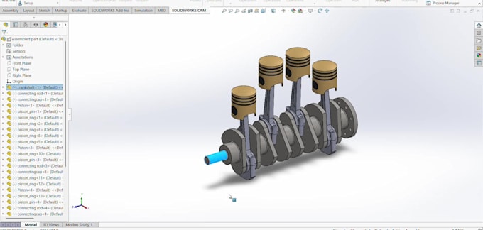 Design 2d, 3d cad models and assembly in solidworks by M_hamid_ | Fiverr