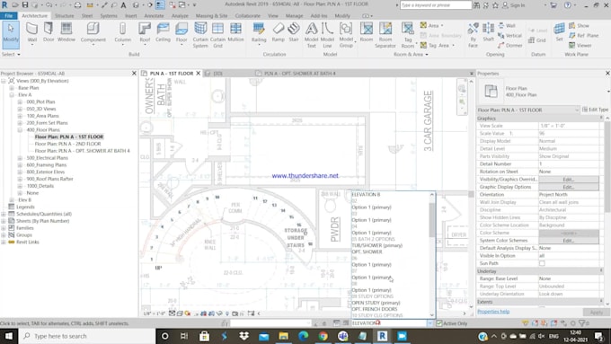 Make your complete architectural bim module project with rendering by ...