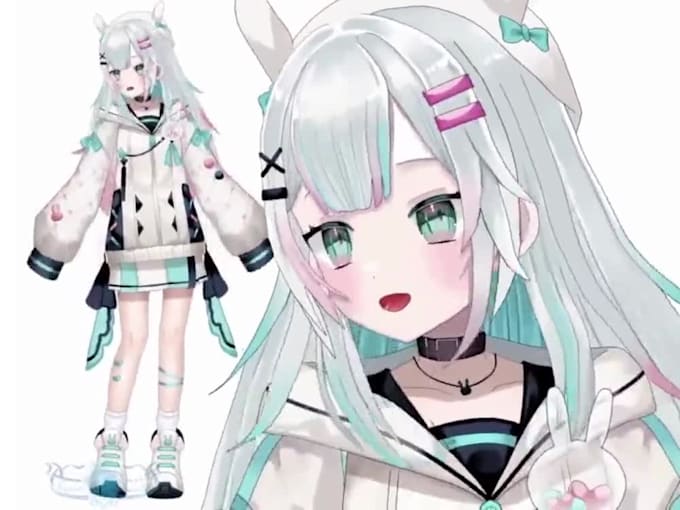 Do live2d model 2d vtuber model 2d rigging png tuber 2d avatar vtuber ...