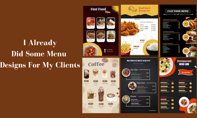 Do modern restaurant menu design by Alomgir69 | Fiverr