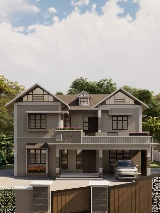 Make realistic 3d rendering and video walkthrough of houses by Thaslim_sherif | Fiverr