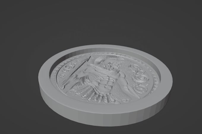 Sculpt 3d printable coin, bas relief, 3d face model, cnc medallion stl ...