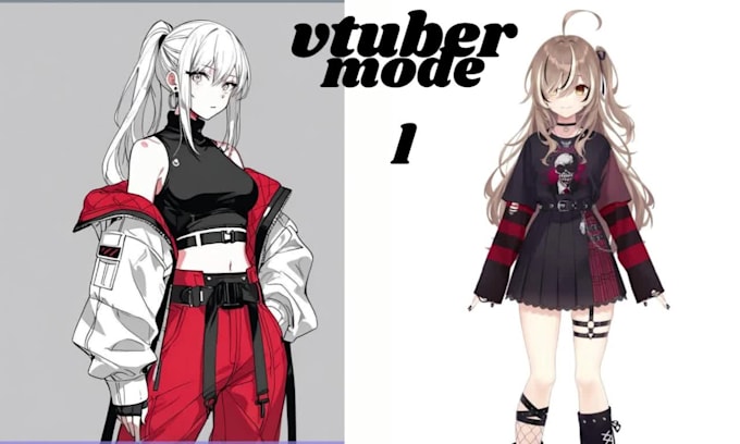 Draw rig live2d vtuber model 3d vtuber model live2d stream rigging live2d vtuber by George ...