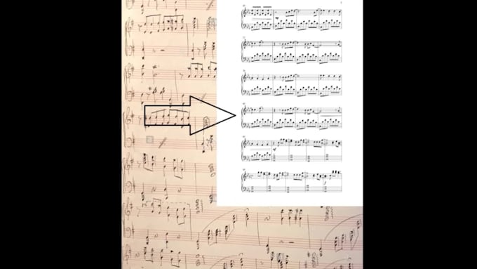 Overwrite a handwritten sheet music with a computer by Gedmantas | Fiverr