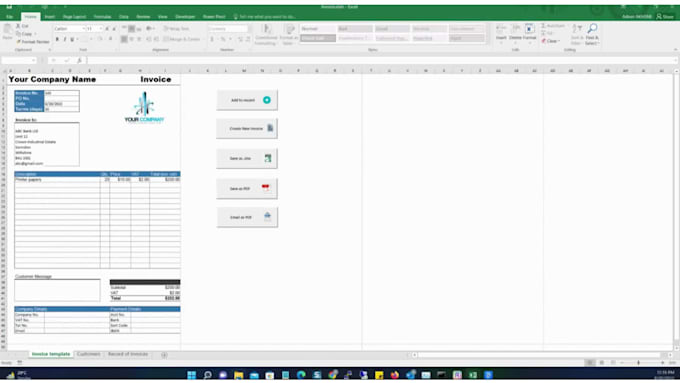 Use macros to create auto generated invoices in ms excel by ...