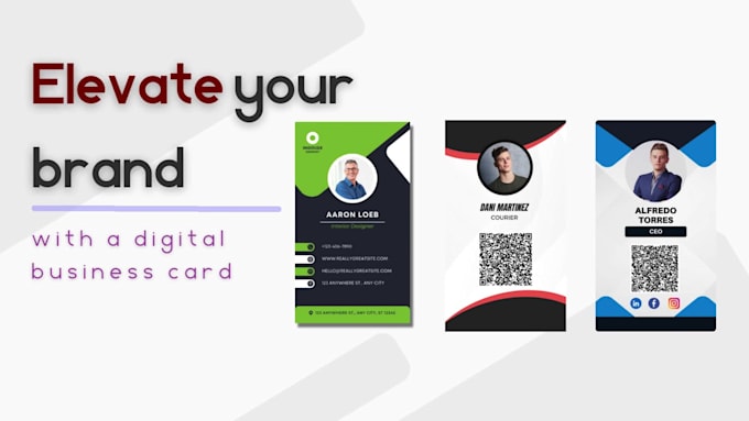 Design clickable, digital mobile business cards with qr code by ...