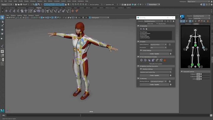 Realistic rigging 3d character, rig avatar or anime model for unreal or ...