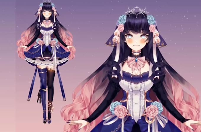 Design a professional live2d model for facerig, vtuber, prprlive, and ...