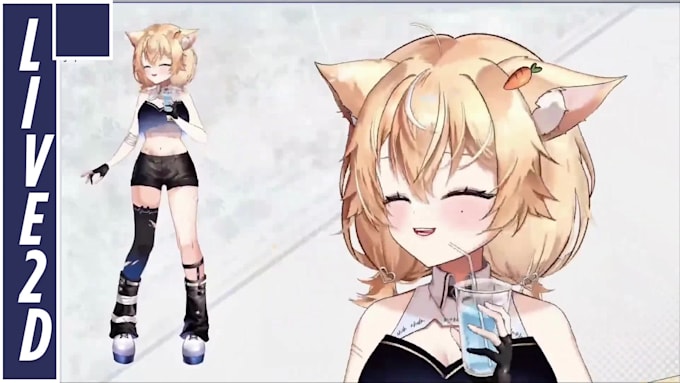 Draw and rig live2d model vtuber logo vtuber animated vtuber outfit by Ismynamecall2 | Fiverr