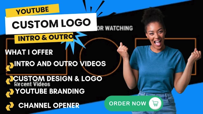 Create professional youtube intro, outro with custom logo animation for ...