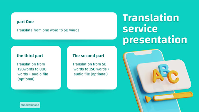 Translation of french, arabic, english and spanish by Abderrahmane220 ...