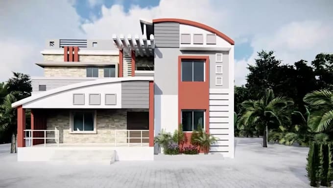 Do 2d to 3d exterior rendering and axonometric views by Khshohag690 ...