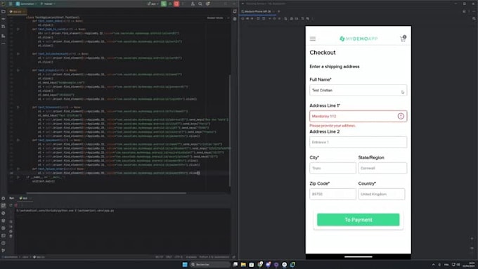 Automate functional test using python by Cristianbargan | Fiverr