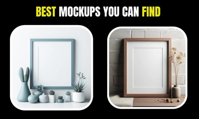 Give you 200 frame mockup bundle neutral simple mock up template frame art by Zakahero | Fiverr