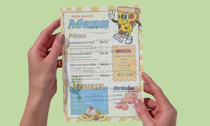 Create an aesthetic menu design by Neeleboehm | Fiverr