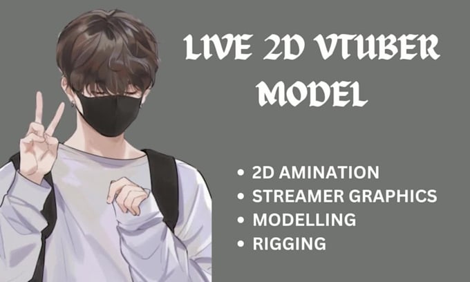 Design a ready to rig live2d, vtuber model, vrchat, and fanart for ...