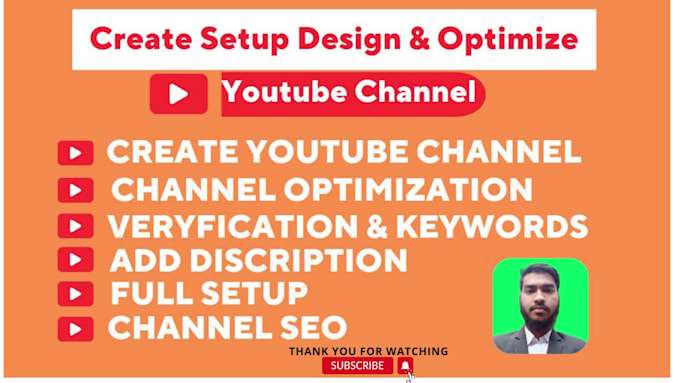 Professional create and setup youtube channel and optimize by Unusali58 | Fiverr