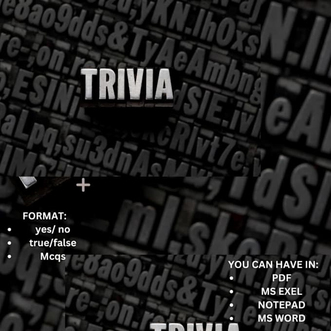 Make custom and creative trivia within 24 hours by Iqrahalim | Fiverr