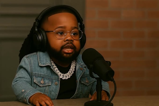 Crear video de bebé con ia, podcast de bebé con ia, video hablando con ...