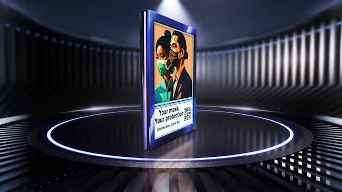 Create nft card animation in 3d and nft card collection by ...