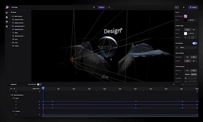 Interactive 3d animated website spline animation 3d spline website babylon js by Maryanimatedweb ...