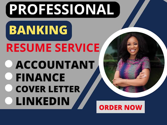 Create a standard banking resume, finance accountant resume, cover ...