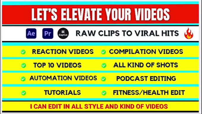 Serás mi editor de videos de youtube para todos los nichos y estilos de ...
