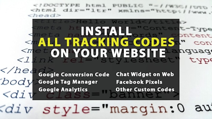 Install google analytics, conversion tracking code, and tag manager by Mrgadget | Fiverr