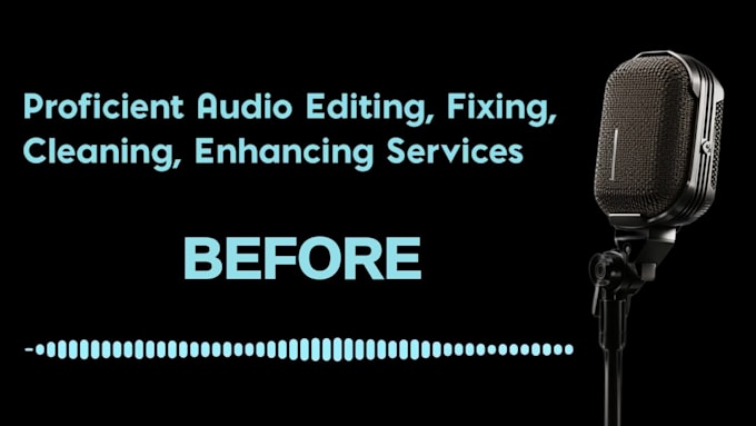 Edit, clean, enhance, fix or convert your audio file by Vinzeric | Fiverr