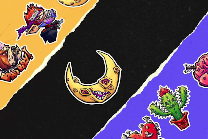 Create cartoon stickers for you by Hugodrawer | Fiverr