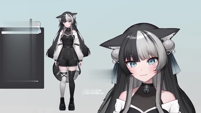 Draw live 2d vtuber model, live 2d rigging, facerig, live 2d, vtuber ...