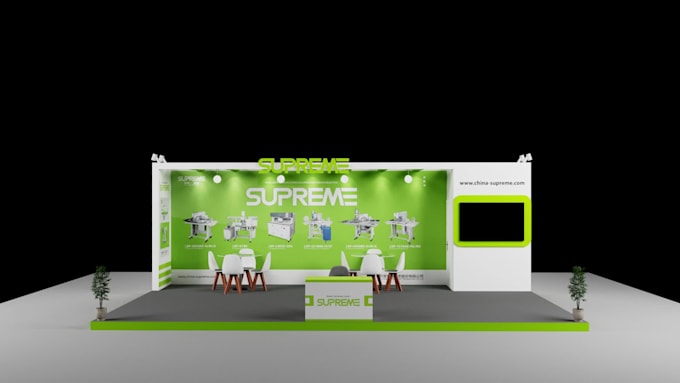 Design 3d trade show booth, exhibition stall, kiosk, and stand by ...