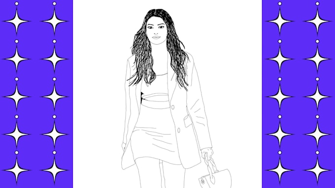 Draw a detail vector line art illustrations in 5 hours by Hina1505 | Fiverr