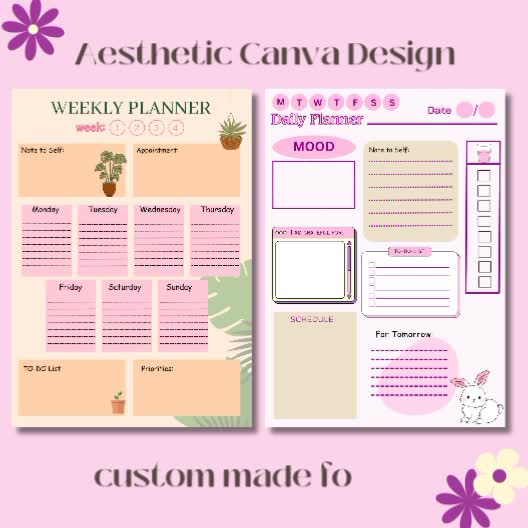 Create minimalistic planner or journal designs with canva by Shristi115 ...