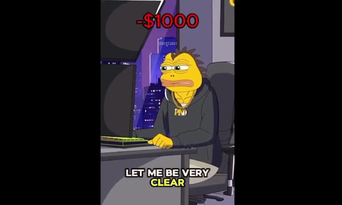 2d memecoin art, 2d cartoon animation video for meme coin art, pepe nft ...